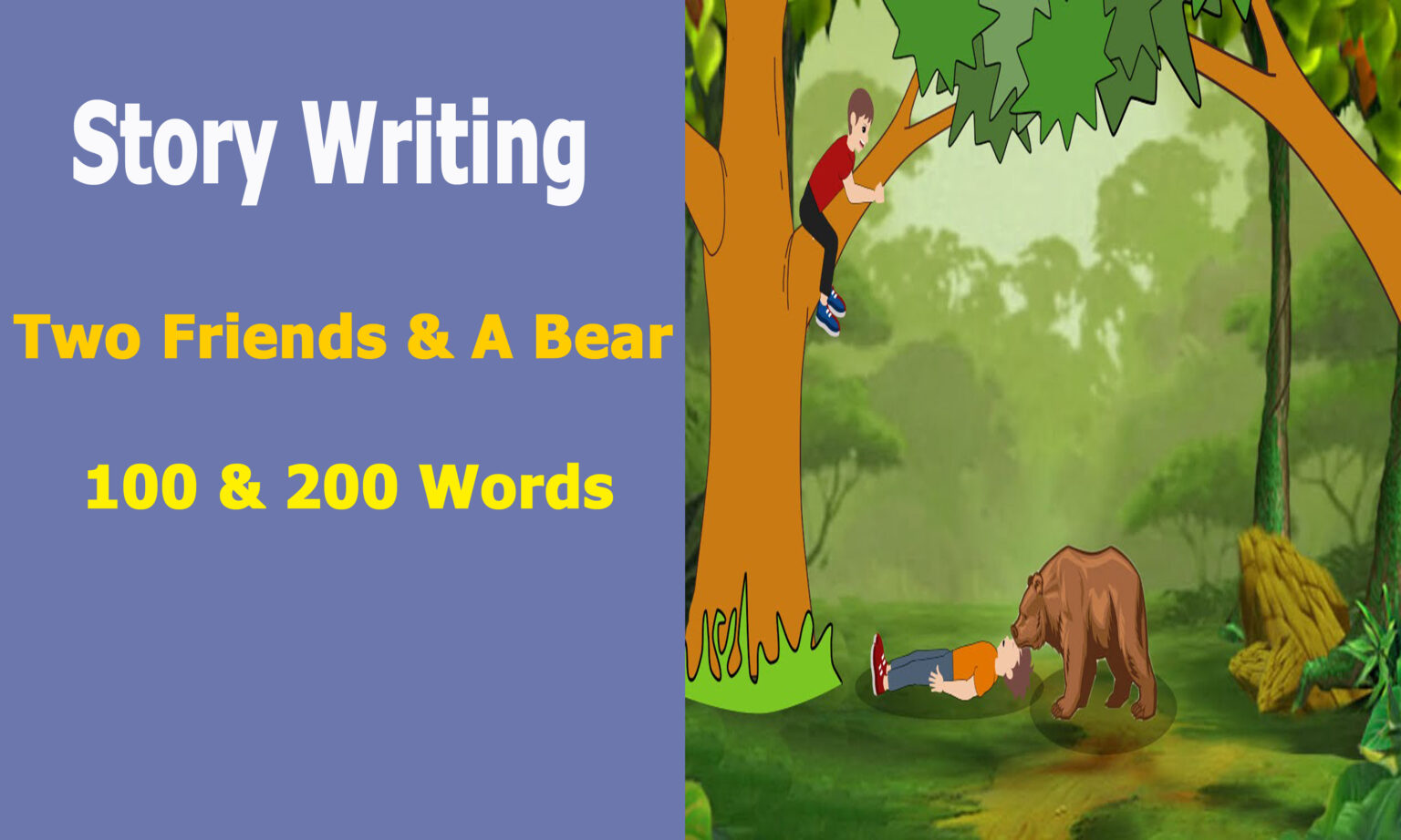 Two Friends And Bear Story For Classes-10 & 11 – Digital English